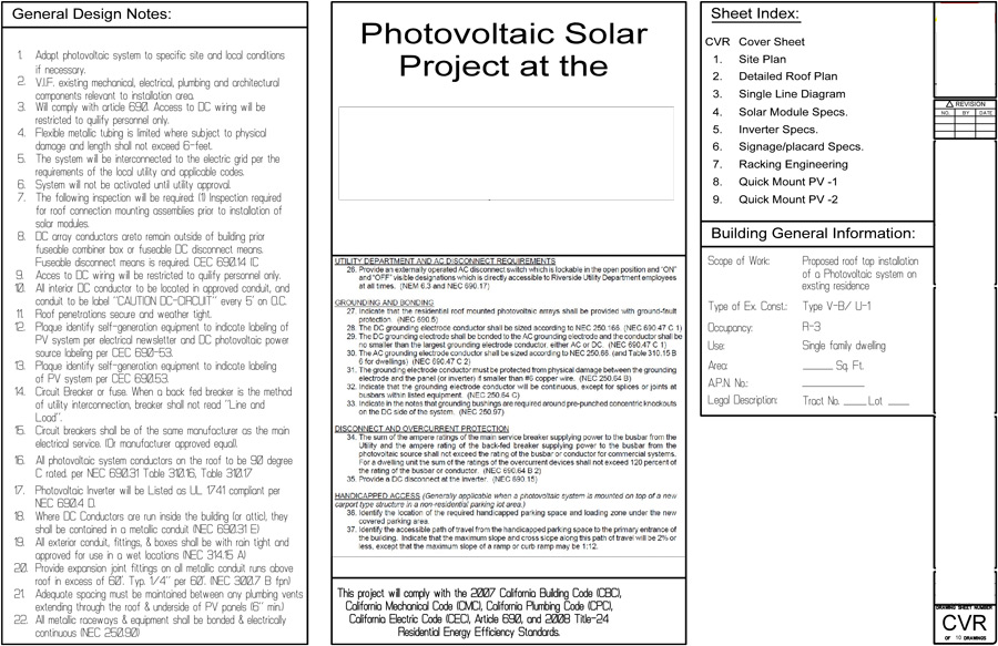 Solar Permit Project Samples - California Solar Permits Solar Permit Project Samples - California Solar Permits